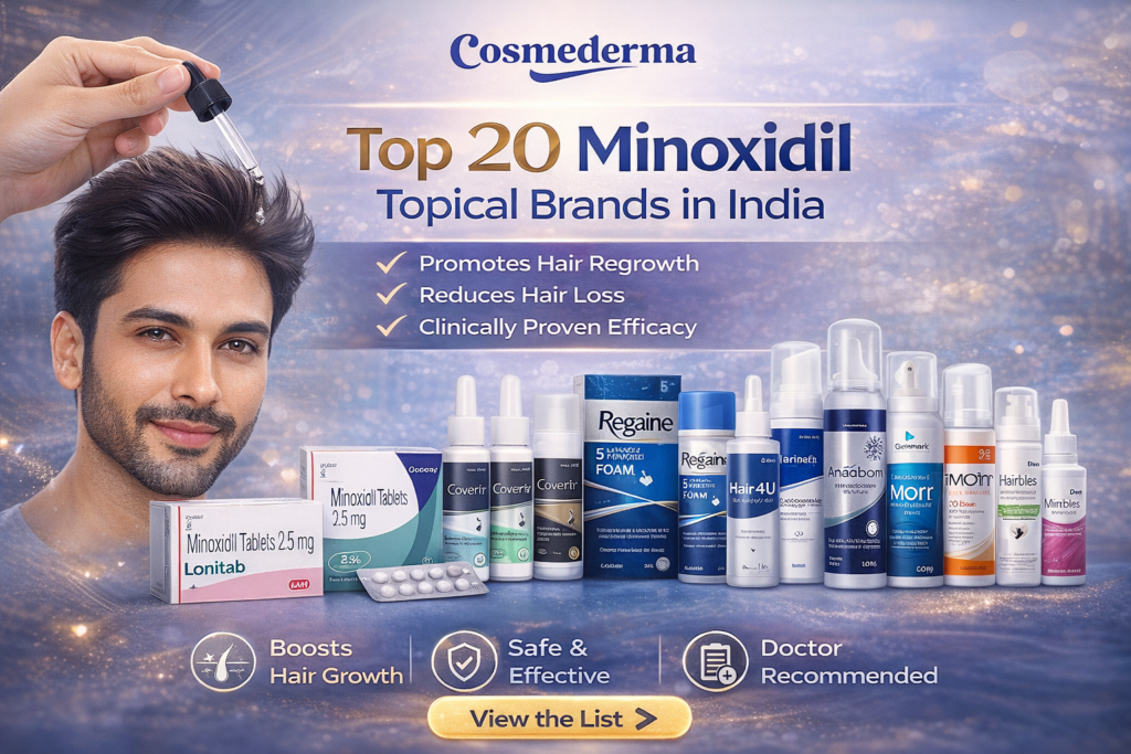 Top 20 Minoxidil Topical Brands in India